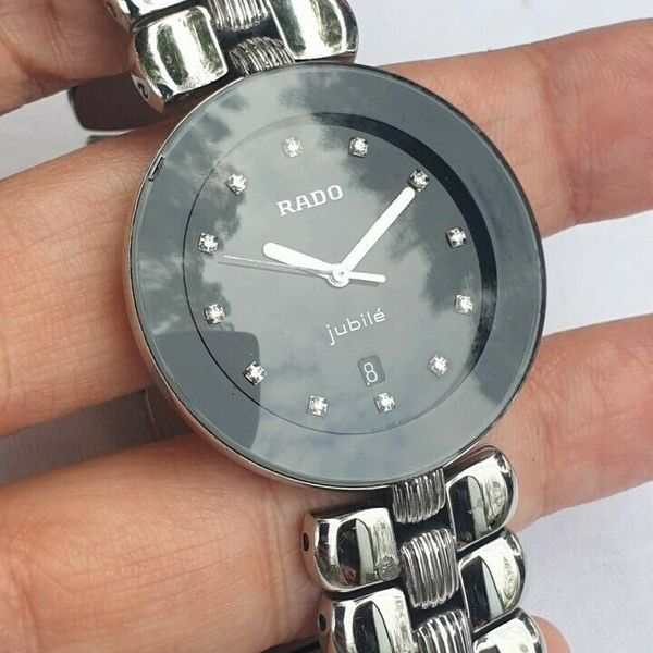 Rado Jubile 129.3763.4 Diamond Accent Sapphire Glass Luxury Swiss Watch ...