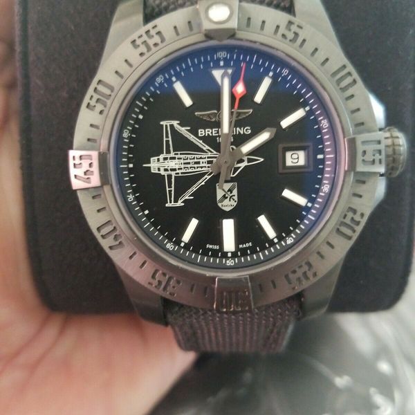 Breitling 44mm Sea wolf Avenger2 Black steel Very Limited Edition#56 ...