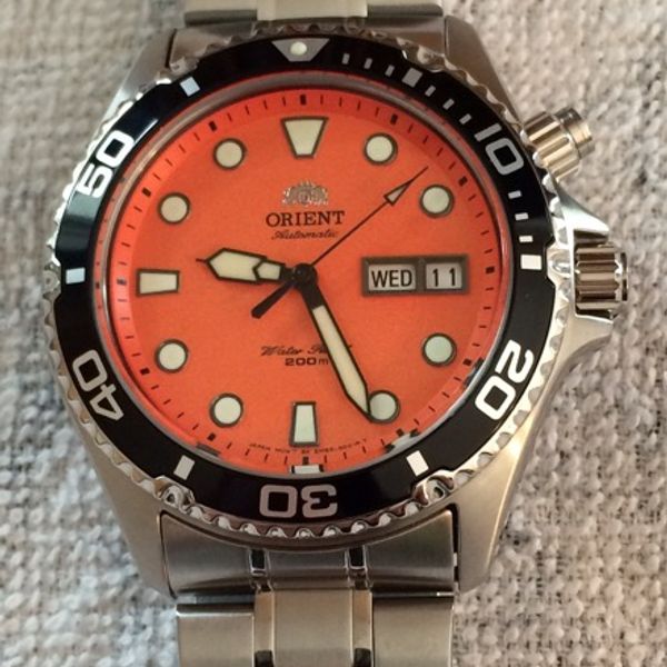 SOLD: Orient Orange Ray Original Model OEM Bracelet + Mesh Bracelet ...