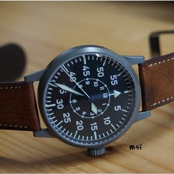 FS: Laco Dortmund 45mm handwind incl. vintage handmade Laco strap ...
