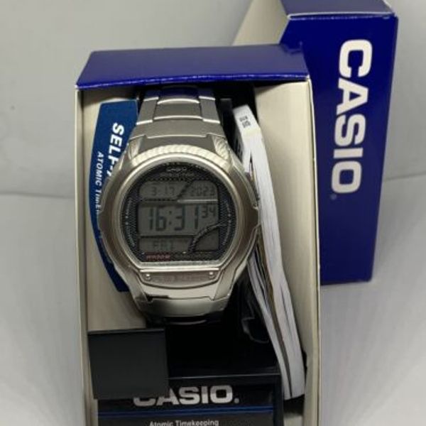Casio WV-58A Men's Silver Stainless Steel Digital Dial Quartz Wrist ...