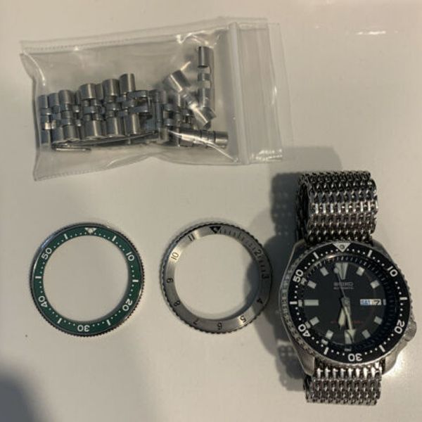 Seiko Skx173 w/ Original Jubilee, Shark Mesh, 2 After Market Yokobies ...