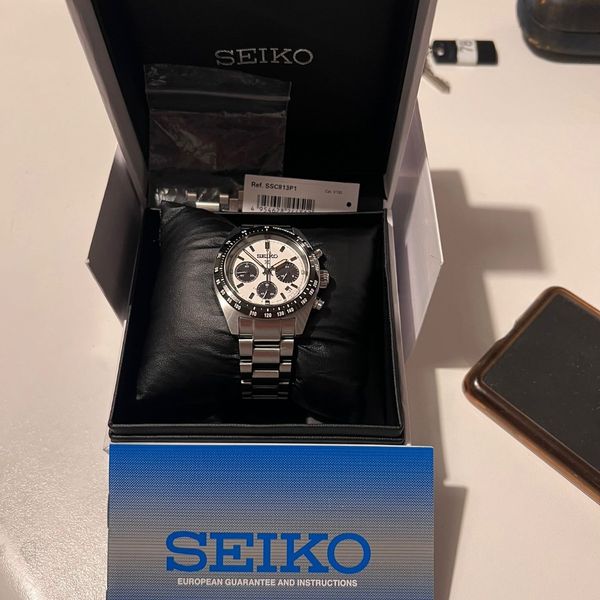 Seiko Prospex Speedtimer Panda Watch SSC813P1 Full Boxed Set ...