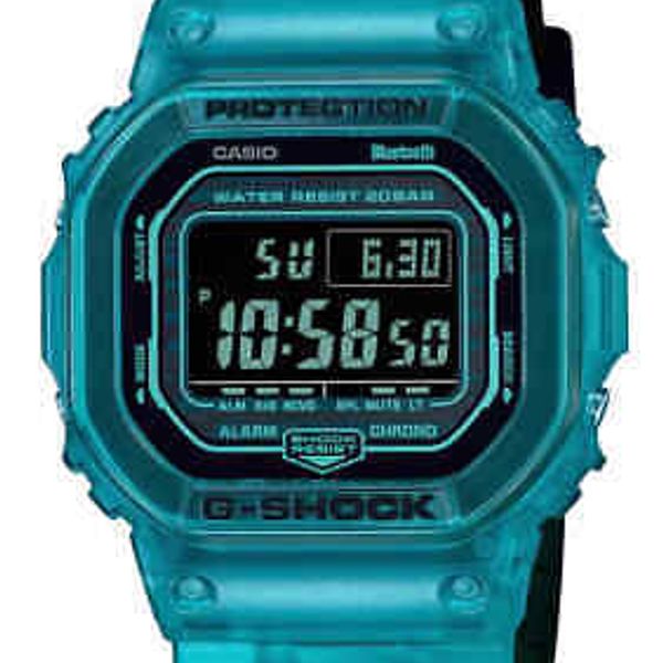Casio G-Shock Transparent Clear Blue Digital Watch DWB5600G-2 ...
