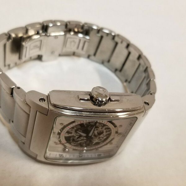 BULOVA AUTOMATIC 21 JEWEL BRACELET 96A107 SKELETON WATCH MENS C877602 7 ...