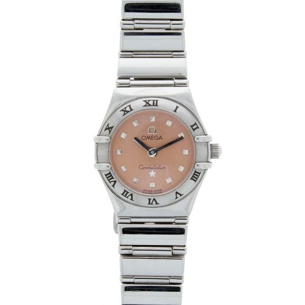 Ladies Omega Constellation My Choice Mini Stainless Steel Pink Dial ...