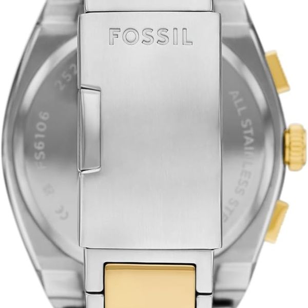 Fossil Men's Everett Quartz Stainless Steel Three-Hand Watch FS6106 New ...