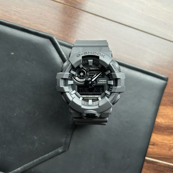 Casio G-Shock Quartz Gray Men's Ana-Digi Analog-Digital Stealth Watch ...
