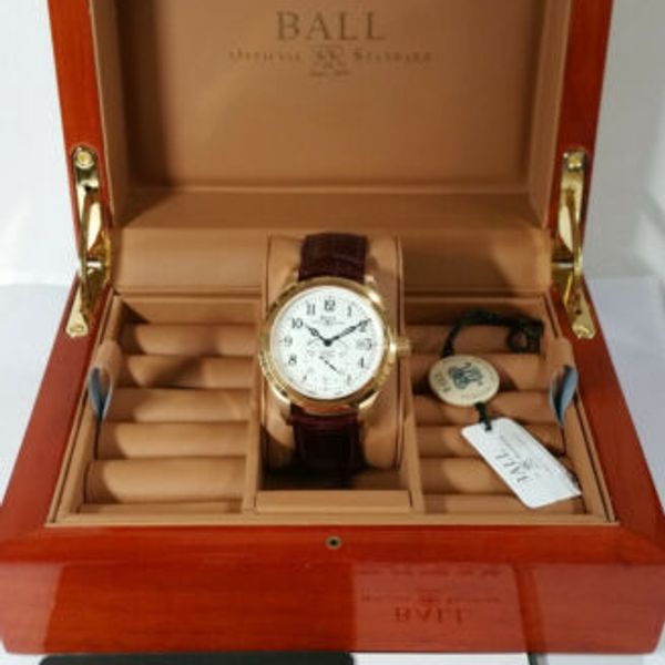 Brand New Rare Ball NM1052D Trainmaster 18k Gold Ltd Ed Chronometer ...