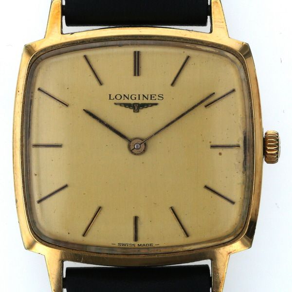 Longines LONGINES Square hand-wound gold dial 2-needle men's watch [pa ...