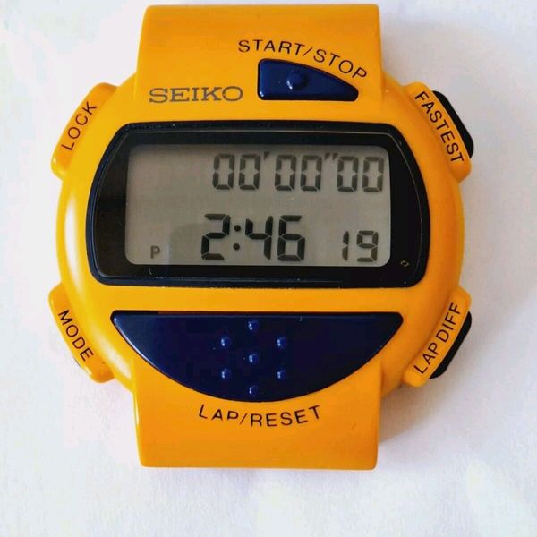 Rare SEIKO Digital Watch RACING MASTER 1988 GIUGIARO RETRO A781-400 B ...