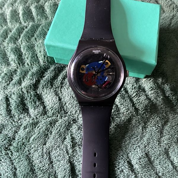 Men’s Swatch Analogue Watch With Rubber Strap - Swiss Made - Water ...