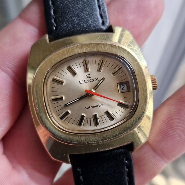 "SUPERBE" ANCIENNE MONTRE EDOX AUTOMATIQUE ETA 2783 VINTAGE RARE SWISS ...