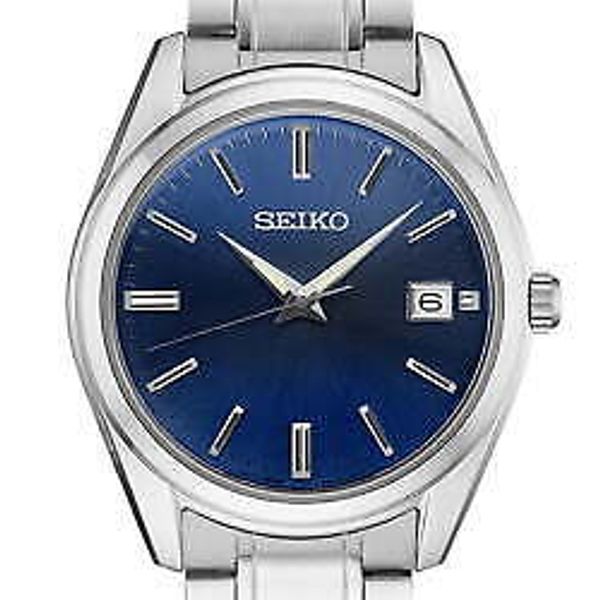 Seiko Classic Quartz Blue Dial Men's Watch SUR309P1 | WatchCharts ...