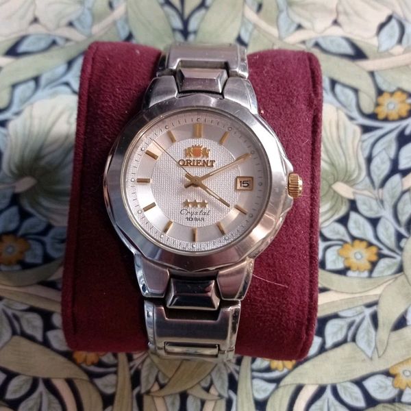Orient Tristar Crystal Vintage Quartz White 36mm | WatchCharts Marketplace