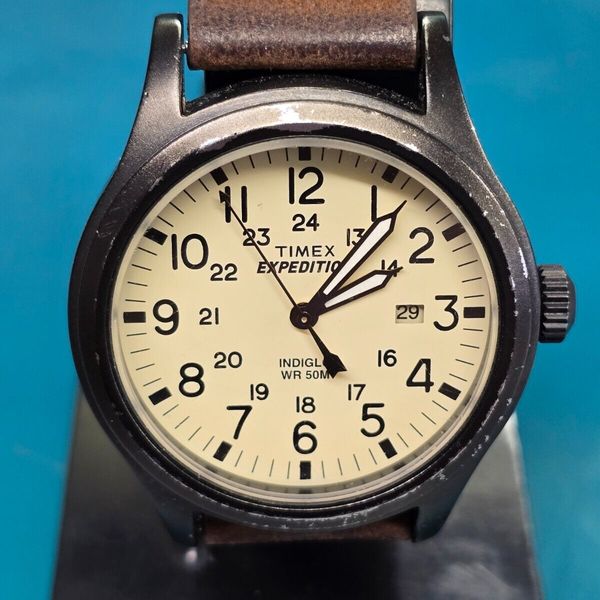 Working Timex Indiglo Expedition Scout 24-Hour Dial Men's Wristwatch ...