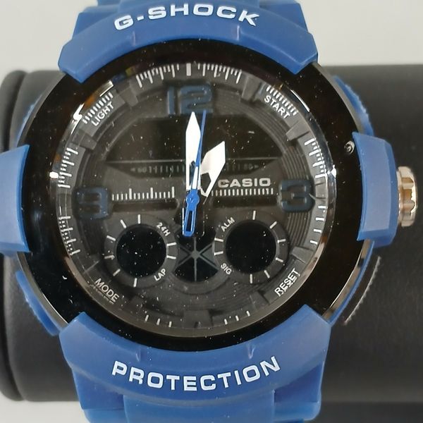 Casio G Shock GWP-1100B Digital Wrist Watch Blue Rubber Strap Unisex ...