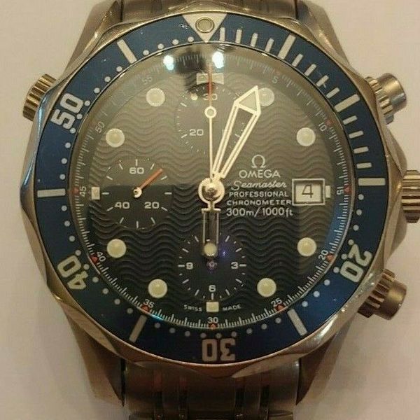Omega Seamaster Professional 300M Blue Automatic Titanium 41mm Watch ...