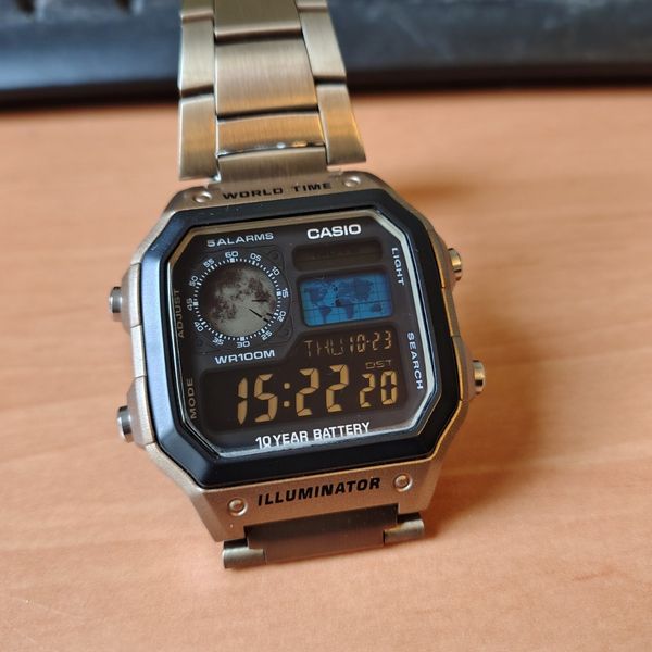 Casio Mod Royale Ae1200 Hydro Mod Moon - Boxed bronze heat treated ...