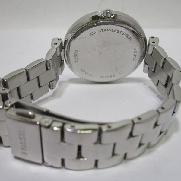 Fossil - Silver Tone watch with passport. Metal Band with Rhinestones ...