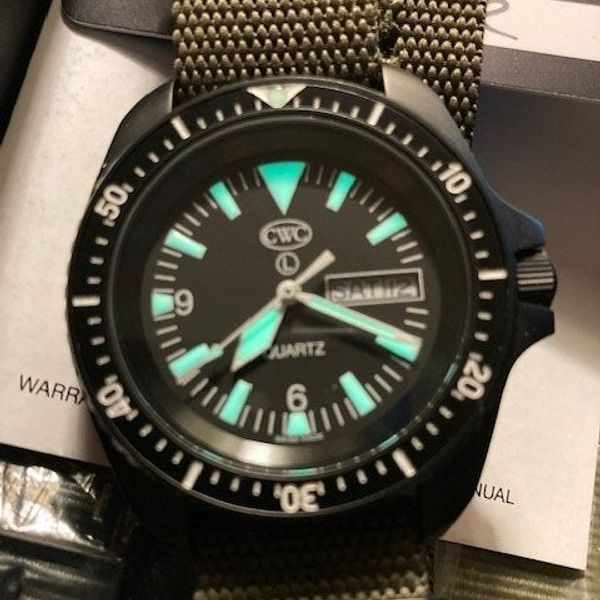 SOLD CWC SBS Divers Issue Quartz Watch Mk.2 Day/Date, Black (SF300 ...