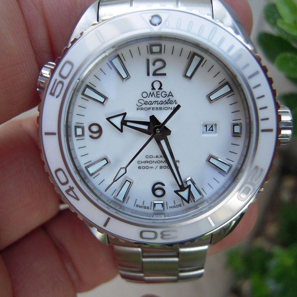 FS - Omega Seamaster Planet Ocean 37.5mm White Ceramic with Steel ...
