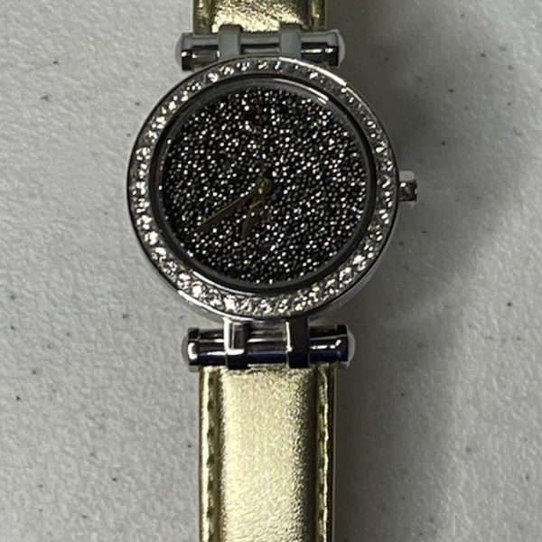 Harley Davidson Bulova Ladies Watch 76L170 Swarovski Sparkly Black Gold ...