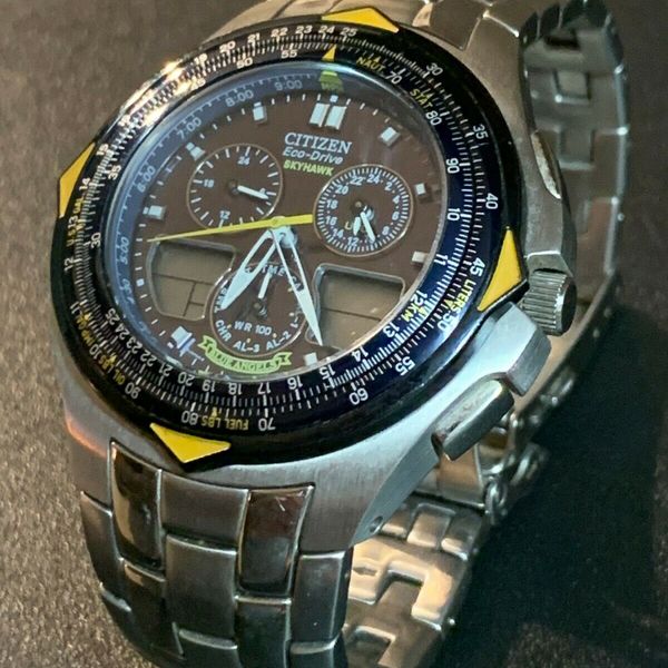 Citizen Eco-Drive Skyhawk Blue Angels Chronograph Wrist Watch C650 ...