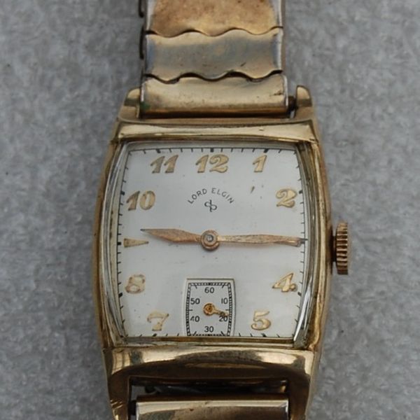 Vintage Lord Elgin 14k Gold Filled Men's Watch 21 Jewels Running ...
