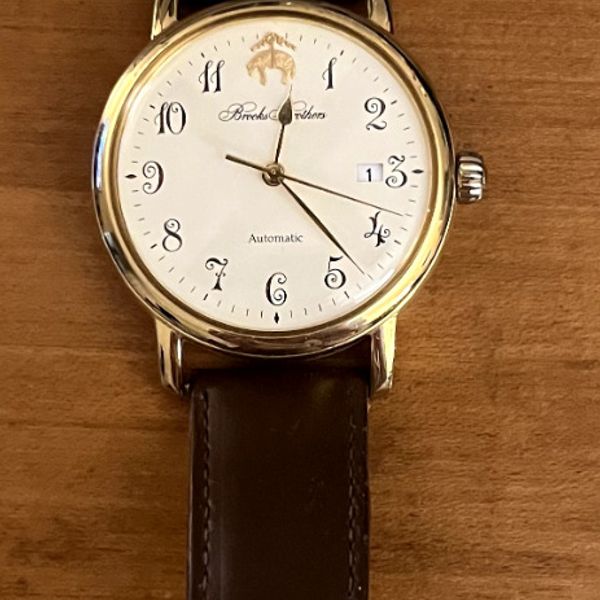 Brooks Brothers x Seiko Automatic Watch - Gold With Cream Dial - Arabic ...