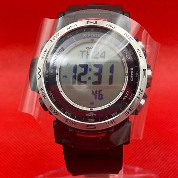 CASIO PRO TREK PRW-35-1AJF Climber Digital Solar Atomic Men Watch ...