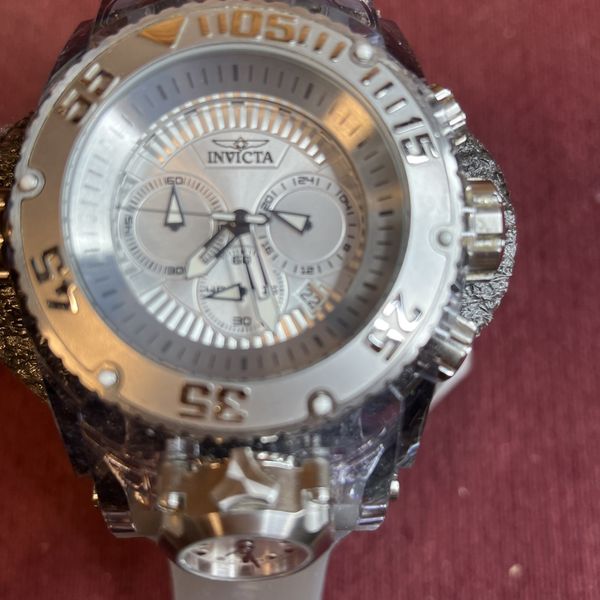 Invicta Bolt Zeus Magnum Shutter Men's 52mm Dual Time Clear Chrono ...