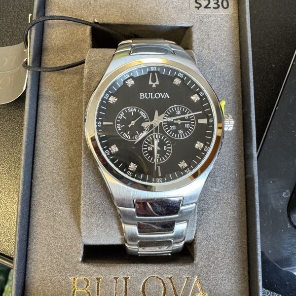 Bulova Men's Chronograph Quartz Stainless Steel Date Indicator Watch ...