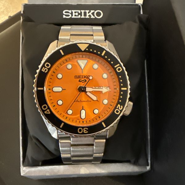SEIKO AUTOMATIC ORANGE SRPD59K1 WATCH NEW WITH BOX AND BOOKS AND TAGS ...