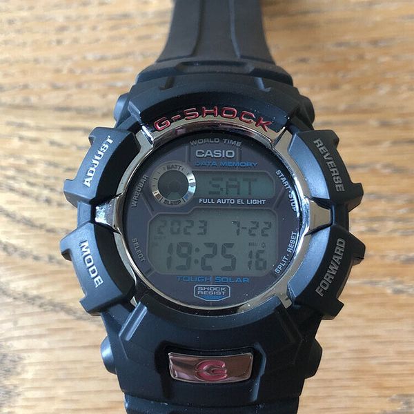 CASIO G-SHOCK G-2310 WORLD TIME TOUGH SOLAR Recharge Digital Watch Data ...