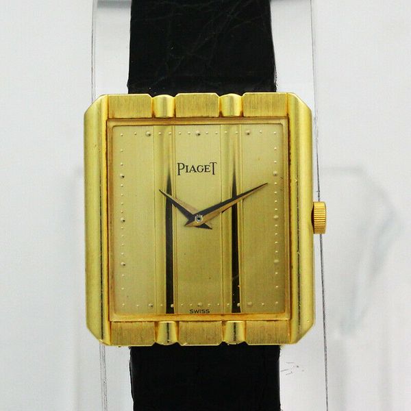 Vintage 18K Yellow Gold Piaget Polo Quartz Wristwatch Ref. 8163 ...