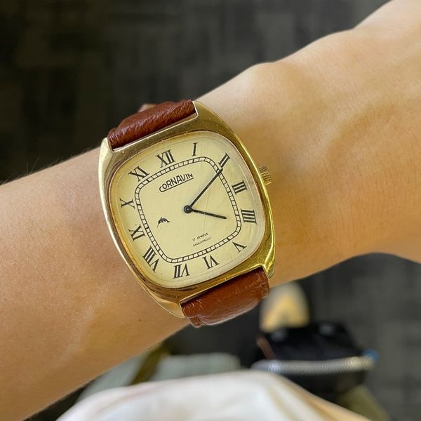 1970s rare vintage Cornavin Swiss tank watch | WatchCharts Marketplace