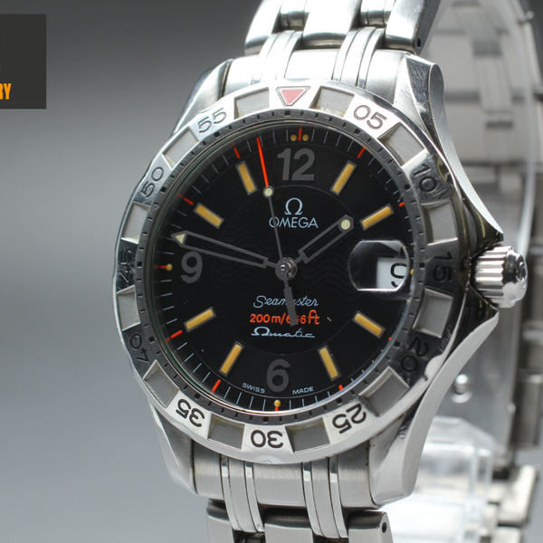 [Near Mint] Omega 2516.50 Seamaster Omegamatic Black Dial Men's ...