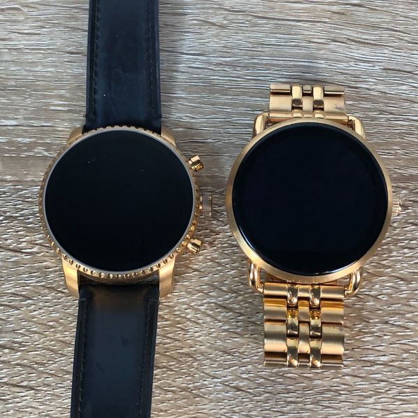 Lot of 2 Fossil Q Wander Women Smart Watches Untested DW6FT DW2b ...