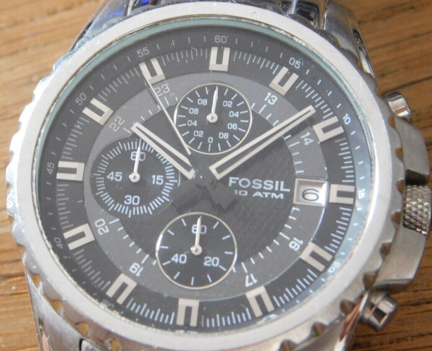 MONTRE FOSSIL 10 ATM bracelet metal 6.418.706.B1 CH 2446 110901S chronographe WatchCharts Marketplace