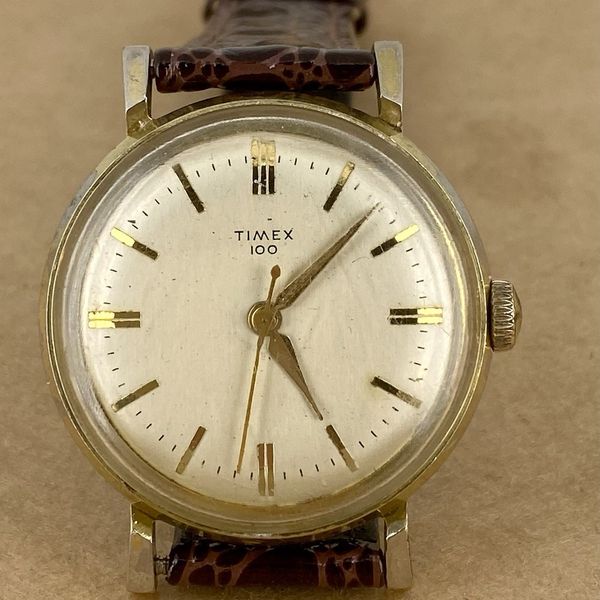 Vintage 1960 Timex 100 Manual Wind Men's Watch | WatchCharts Marketplace