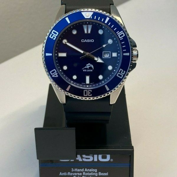 Casio MDV106B-2AV, Duro Dive Watch, Black Resin, 200 Meter WR, Date ...