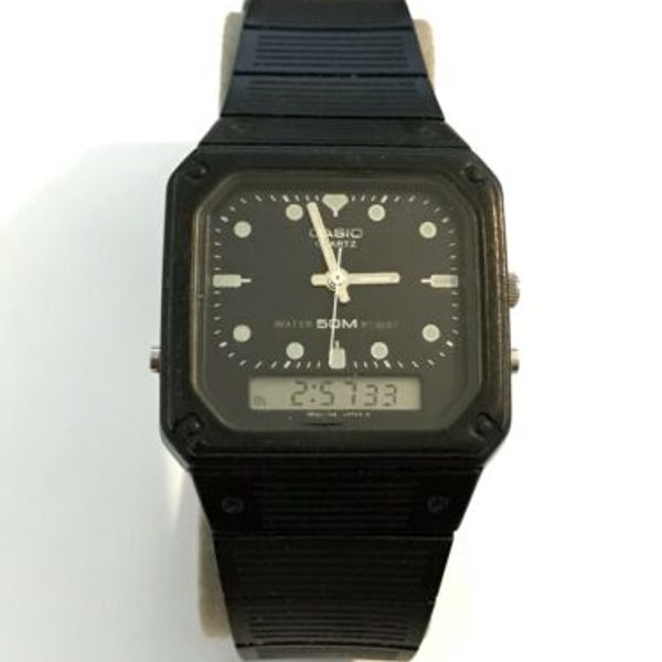 Vintage Casio Digital Analog Dual Time Watch - AQ-30W - Japan | WatchCharts