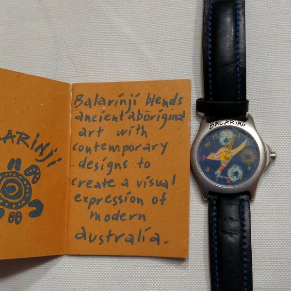 Balarinji Authentic Aboriginal Art Australia Watch Mens Womens Qantas ...