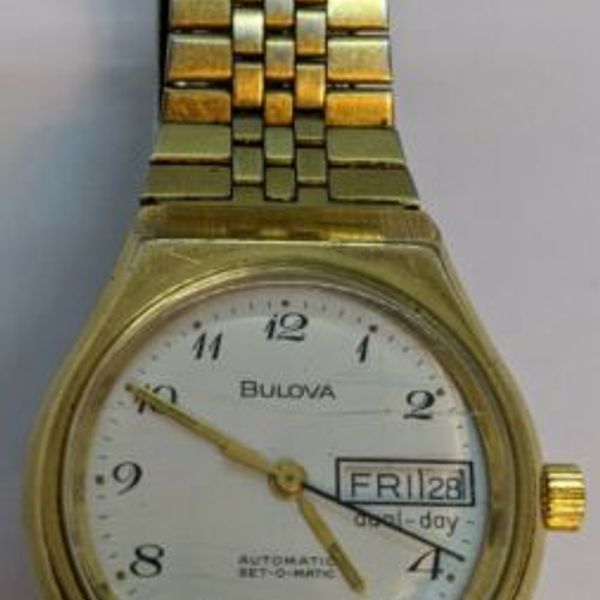 Vintage Bulova N7 Automatic Set-O-Matic Dual Day Watch Working ...