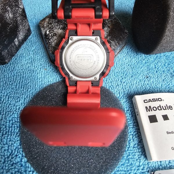 Casio G-Shock GA700-4A Red Wristwatch for Men with Black Dial ...
