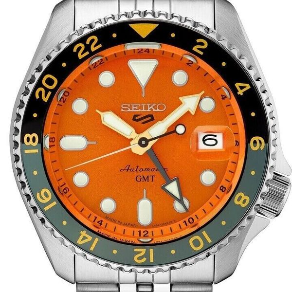 New Seiko 5 Sports SKX Sports GMT Series Steel Bracelet Men's Watch ...