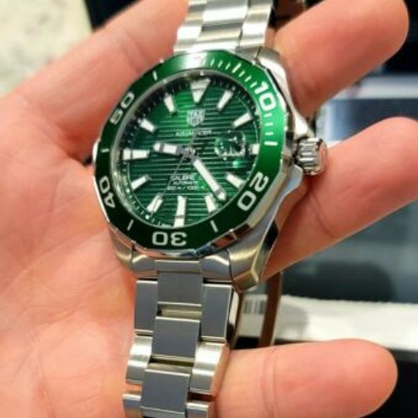 TAG Heuer Aquaracer "The Hulk" Calibre 5 WAY201S Green Dial Bezel ...
