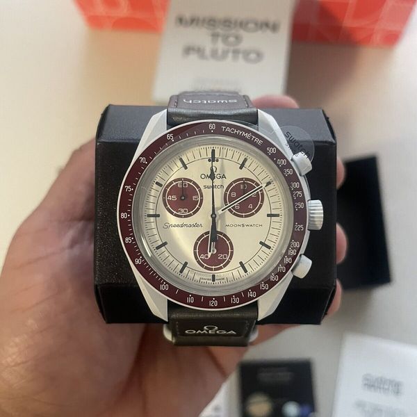 OMEGA x Swatch Mission To Pluto Moonswatch Speedmaster Authentic With ...