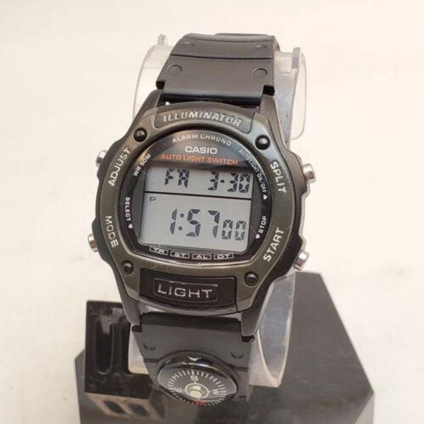 CASIO ILLUMINATOR W-93H ALARM CHRONOGRAPH BLACK MEN'S WATCH NEW BATTERY ...